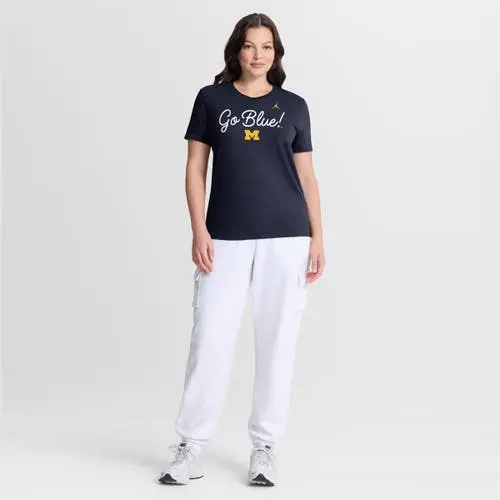 JORDAN BRAND Michigan Wolverines Script Mantra Logo T-shirt