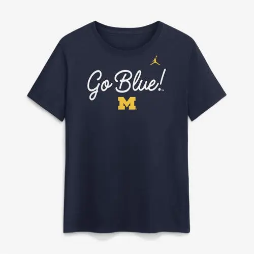 JORDAN BRAND Michigan Wolverines Script Mantra Logo T-shirt