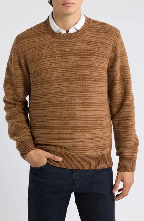 Canali Wool & Cashmere Crewneck Sweater - Brown