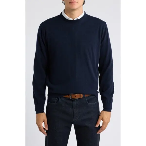 Canali Cashmere Crewneck Sweater - Navy
