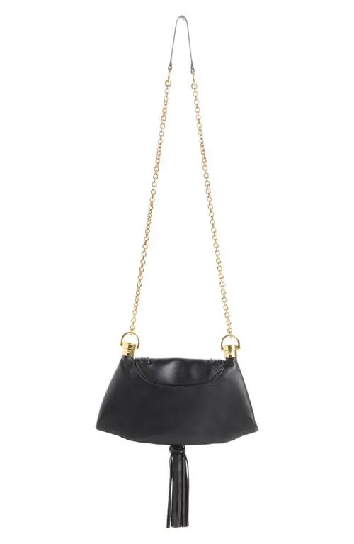 Chloé Marcie Foulard Leather Shoulder Bag - Black