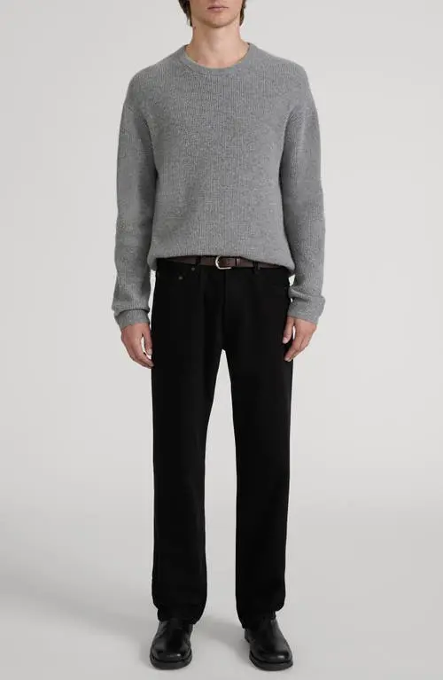 FRAME Waffle Cmere Blend Crewneck Sweater - Ash