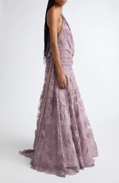 Zimmermann Clash Draped Lace Maxi Dress