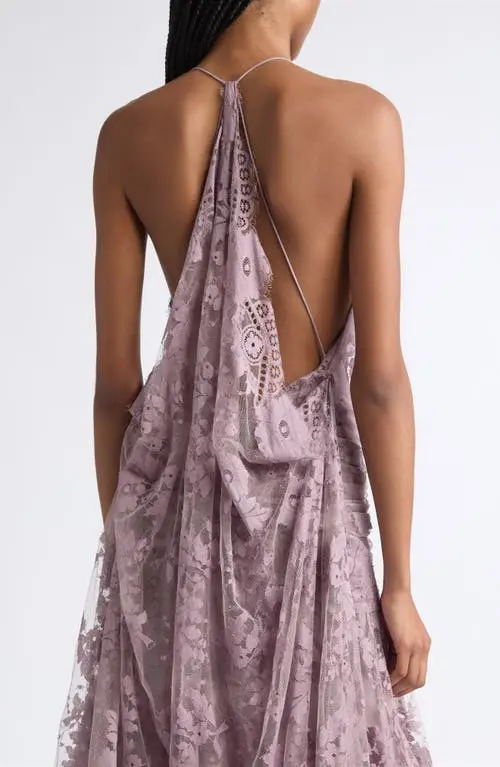 Zimmermann Clash Draped Lace Maxi Dress