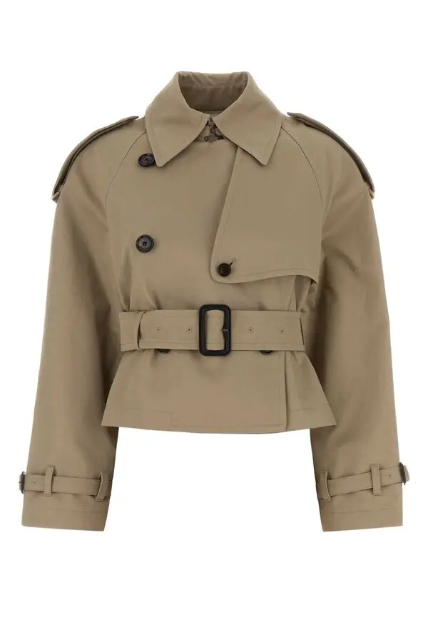 Burberry Cappuccino Twill Trench Coat - Brown