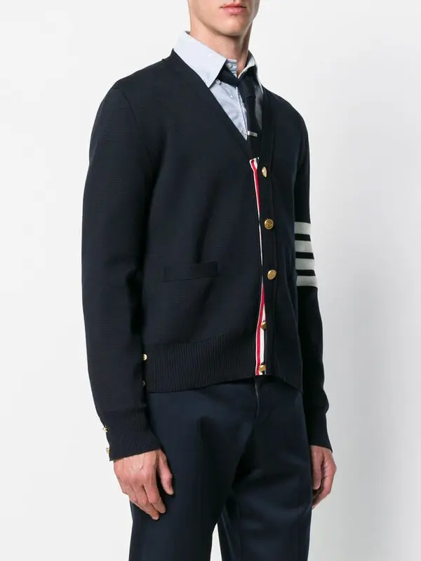 Thom Browne 4bar Cotton Cardigan