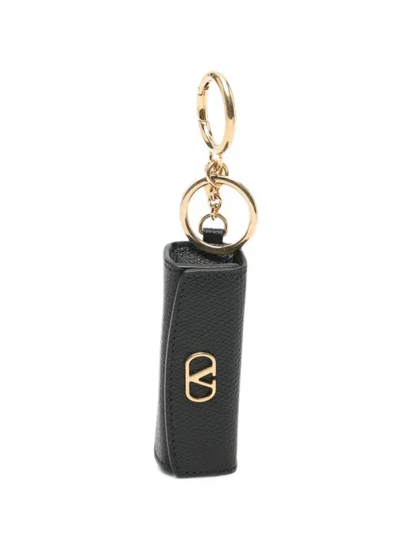 Valentino Garavani Vlogo Signature Leather Lipstick Keychain - Multicolor