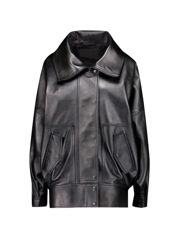 Balenciaga Leather Bomber Jacket