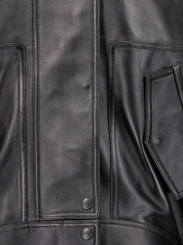 Balenciaga Leather Bomber Jacket