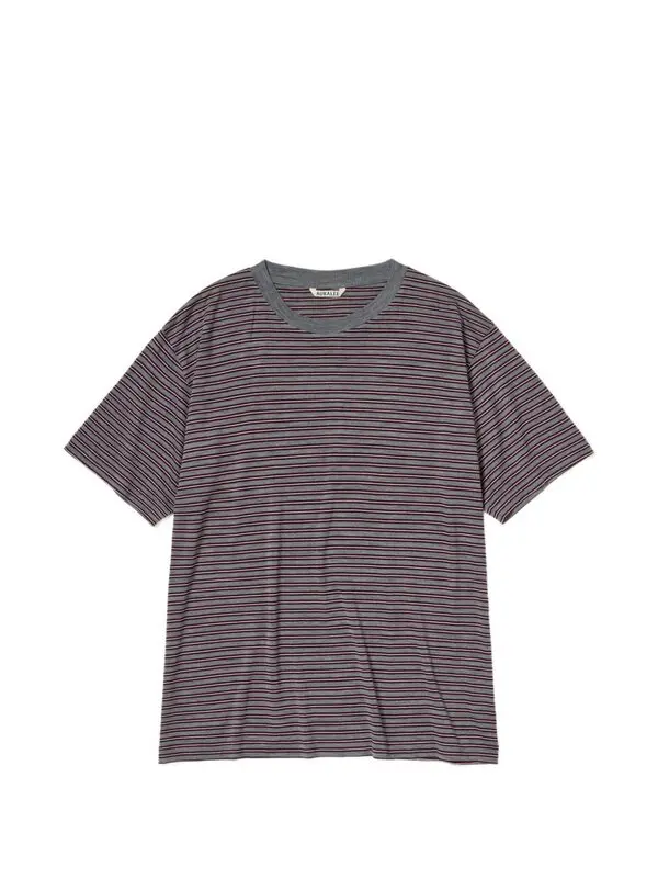 Auralee Wool Striped T-shirt