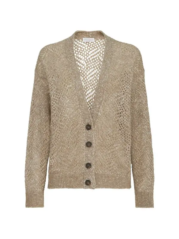 Brunello Cucinelli V-necked Cardigan - Multicolor