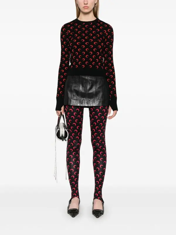 MARINE SERRE Moon Print Leggings