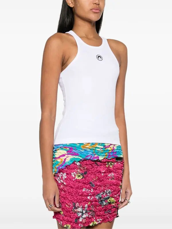 MARINE SERRE Logo Cotton Tank Top