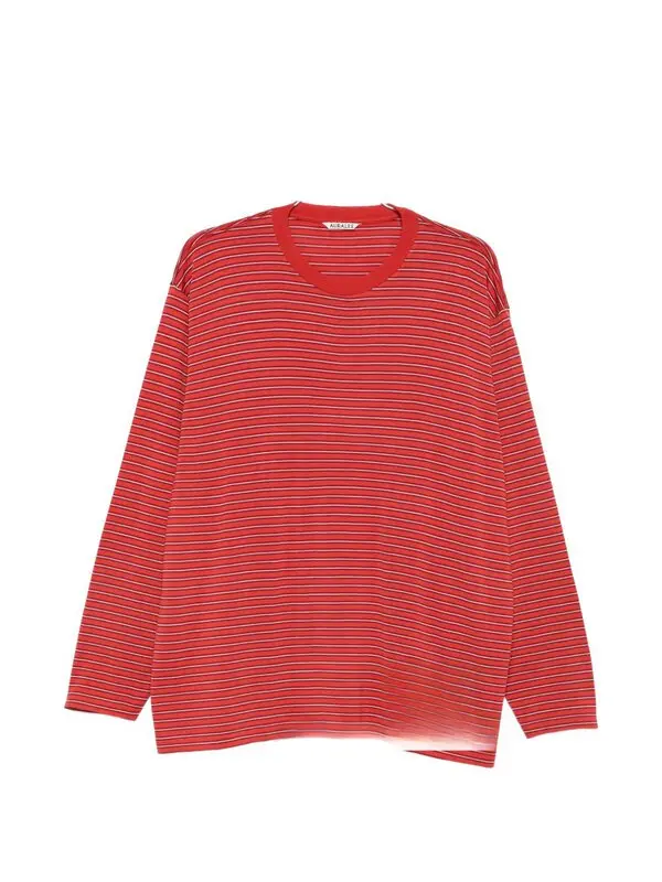 Auralee Wool Striped T-shirt