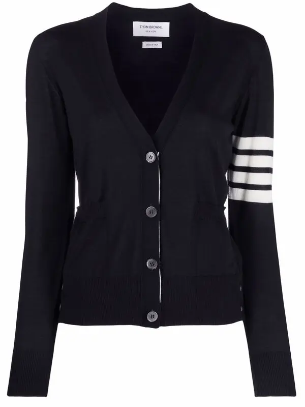 Thom Browne 4bar Cotton Cardigan - Multicolor