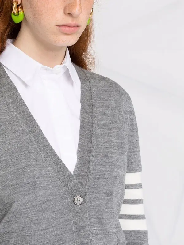 Thom Browne 4bar Cotton Cardigan