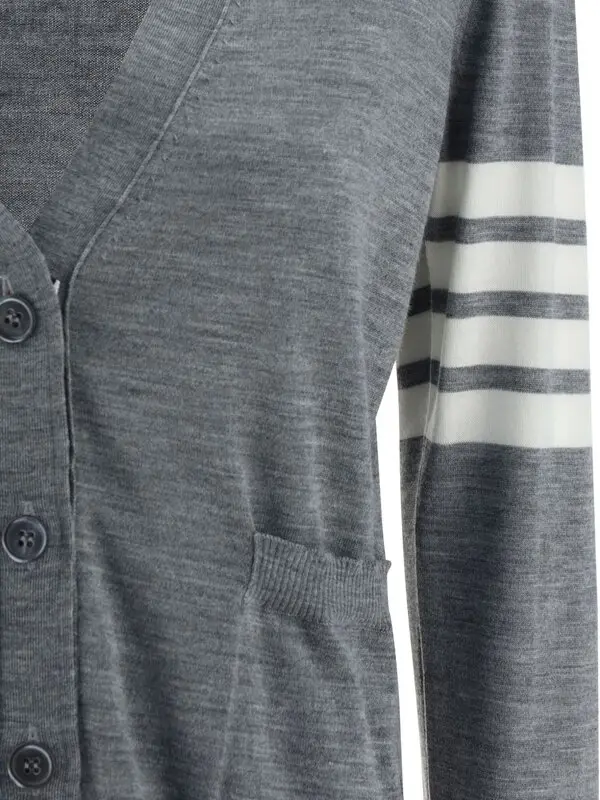 Thom Browne 4bar Cotton Cardigan