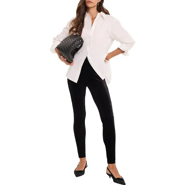 Mint Velvet Velvet High Waisted Leggings