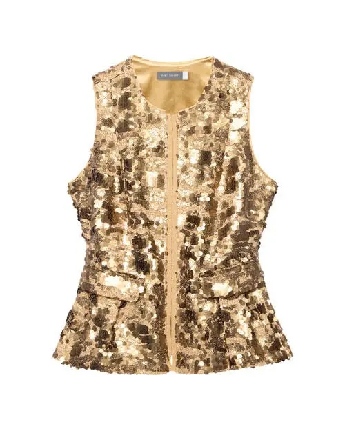 Mint Velvet Sequin Cut Out Waistcoat