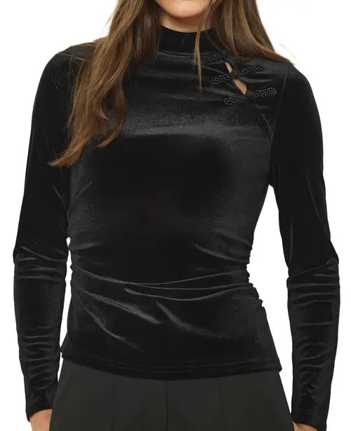 Mint Velvet Velvet High Neck Top
