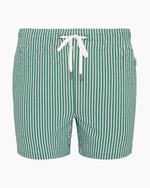 Onia Seersucker Charles 5" Swim Trunk