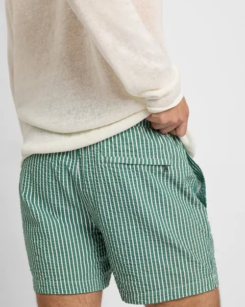 Onia Seersucker Charles 5" Swim Trunk