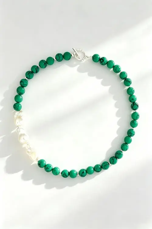 CLASSICHARMS Turquoise & Baroque Pearl Necklace