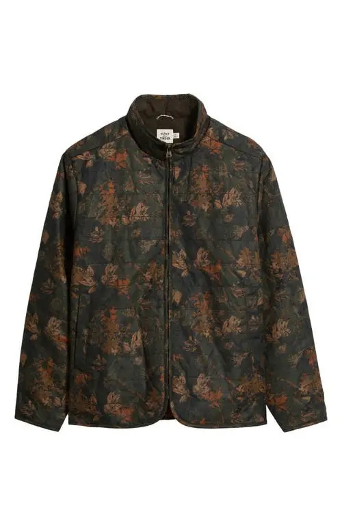 FLINT & TINDER BY HUCKBERRY York Quilted Waxed Jacket - Leaf Camo