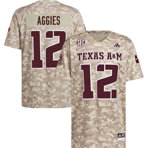 Adidas 12 Texas A&m Aggies Honor & Support Premier Strategy Jersey
