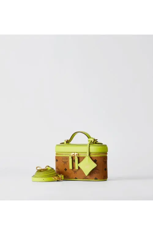 Mcm Mini Aren Vanity Case In Visetos Leather Mix
