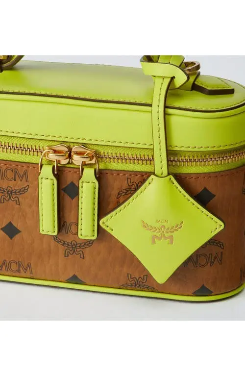 Mcm Mini Aren Vanity Case In Visetos Leather Mix