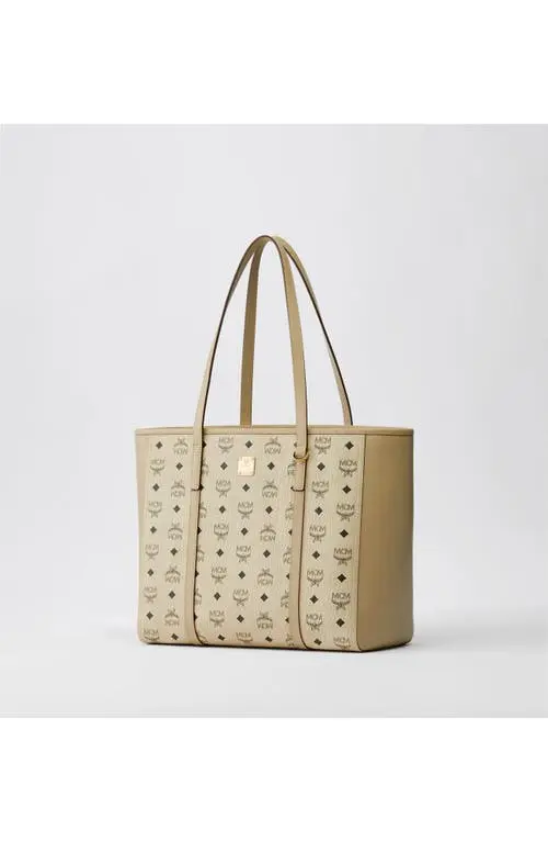 Mcm Medium Toni Top-zip Shopper In Visetos Leather Mix