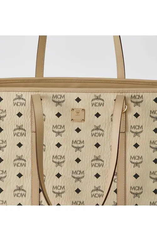 Mcm Medium Toni Top-zip Shopper In Visetos Leather Mix