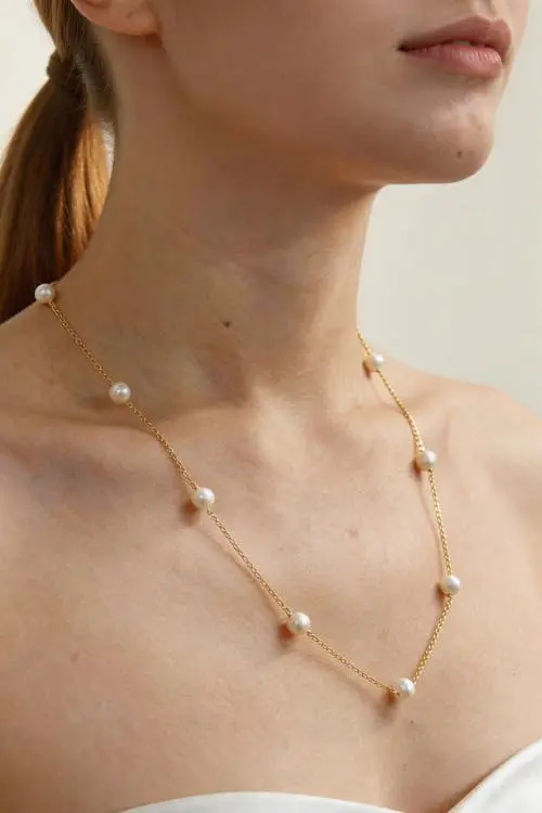 CLASSICHARMS Lumi Freshwater Pearl Chain Necklace