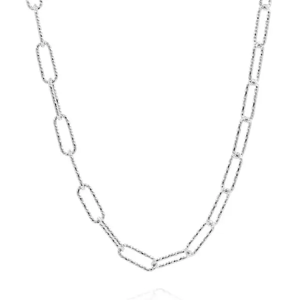 Côté Caché Asteria Textured Sterling Chain Necklace