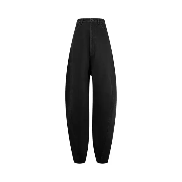 Balenciaga High Waist Barrel Twisted Seam '8975 Lt Vint Blck W Eff - Black