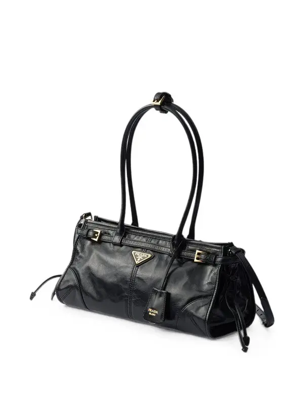 Prada Bonnie Medium Leather Handbag - Black