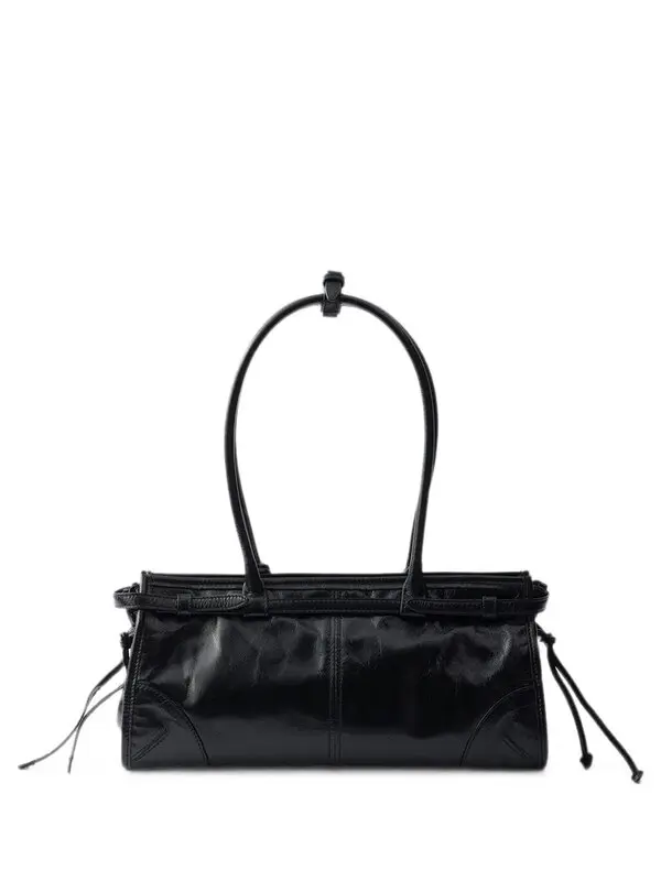 Prada Bonnie Medium Leather Handbag - Black