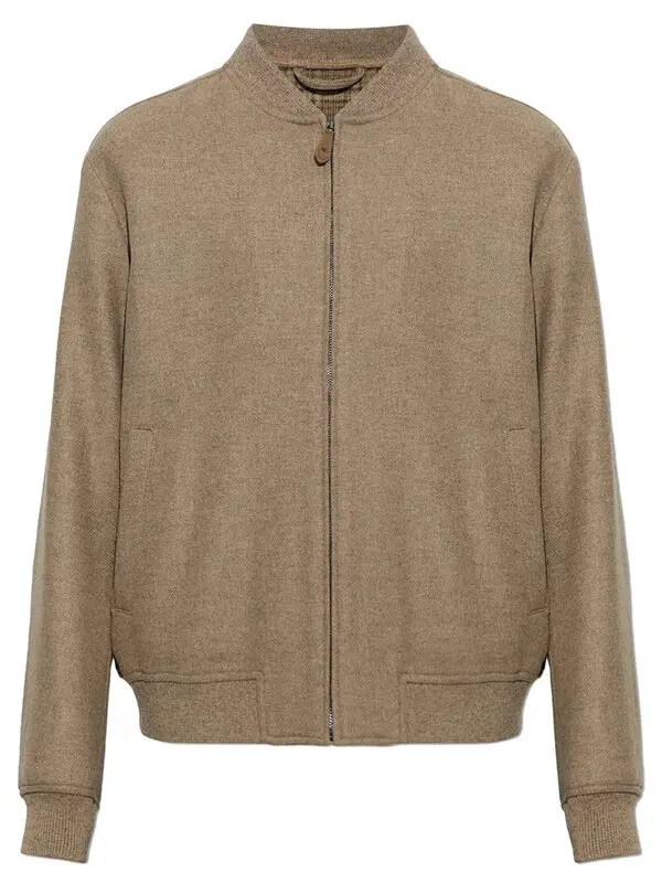 Etro Giacca Bomber In Misto Lana Con Zip