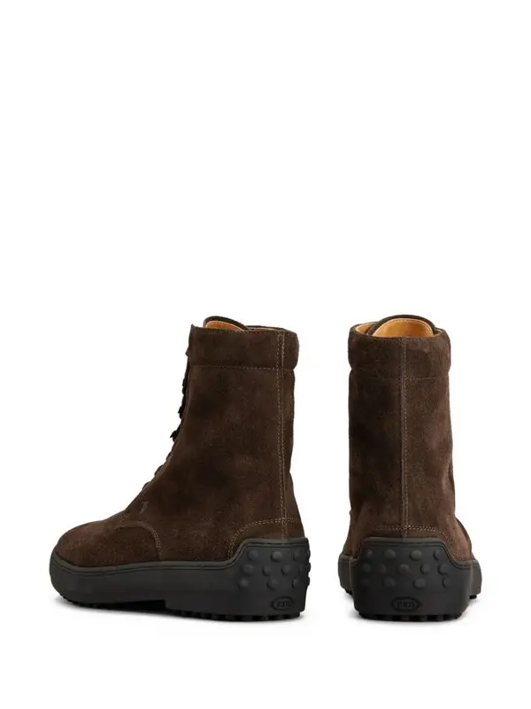 TOD'S Suede Gommino Combat Boots