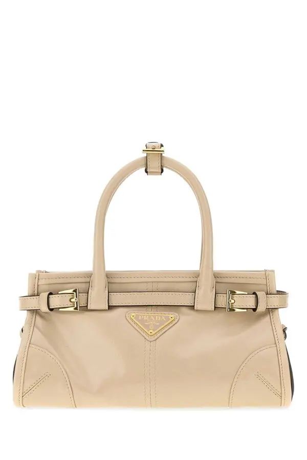 Prada Sand Leather Mini Bonnie Handbag - Brown