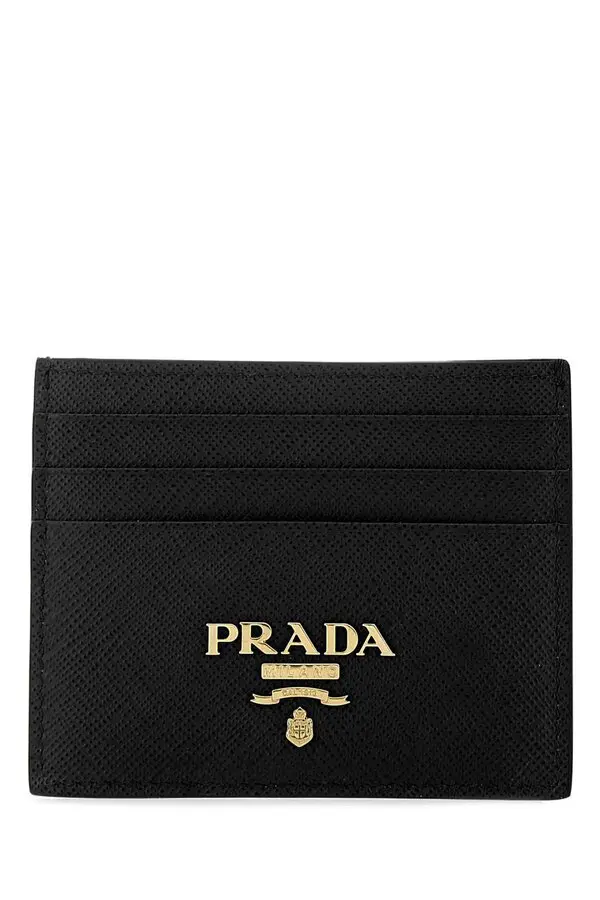 Prada Leather Card Holder - Black