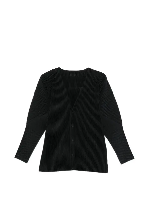 Issey Miyake Pleated Cardigan - Black