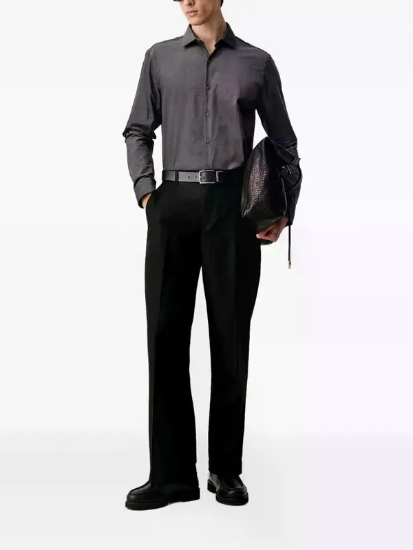 LES DEUX Brushed-twill Tailored Trousers
