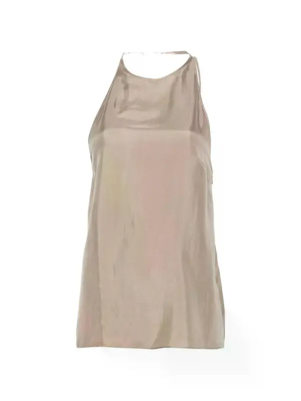 ALYSI Open-back Silk Top