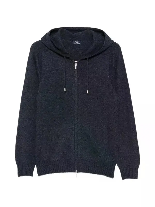 BARBA NAPOLI Zip-up Hooded Cardigan
