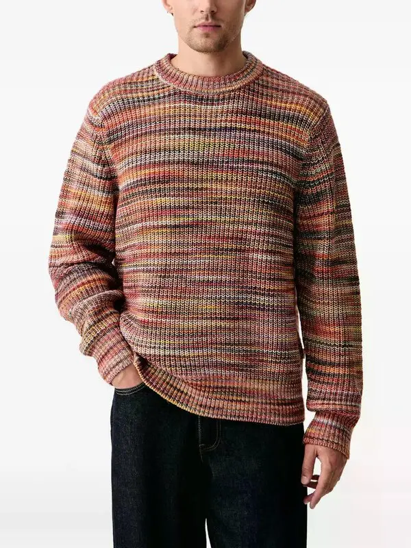 LES DEUX Striped Chunky-knit Sweater
