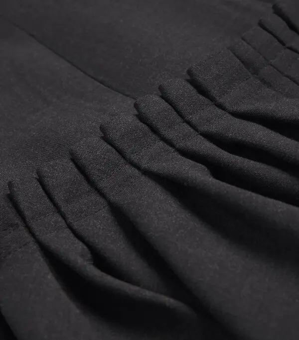 AMI Paris Wool Gabardine Midi Dress