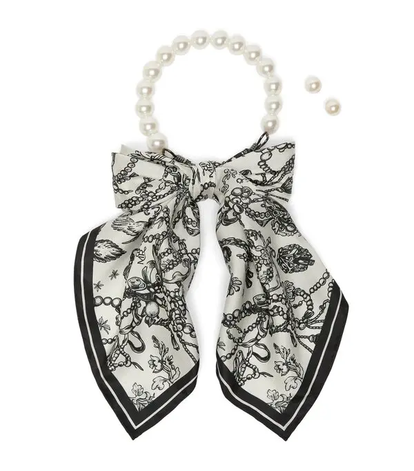 Marina Rinaldi Scarf Necklace And Clip-on Earrings Set