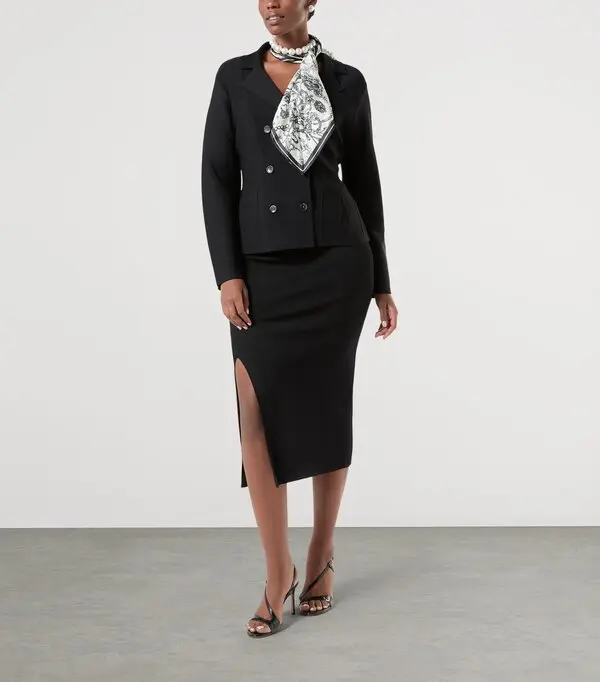Marina Rinaldi Scarf Necklace And Clip-on Earrings Set